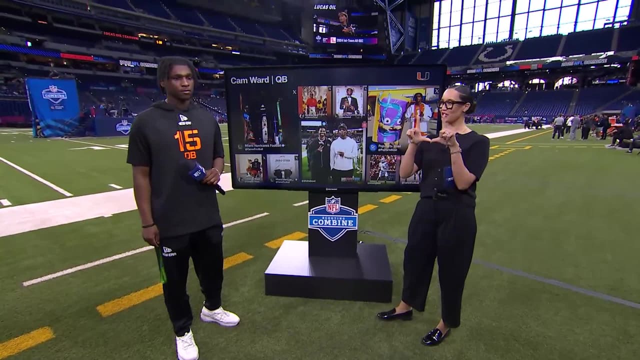 Miami QB Cam Ward talks journey to NFL Combine