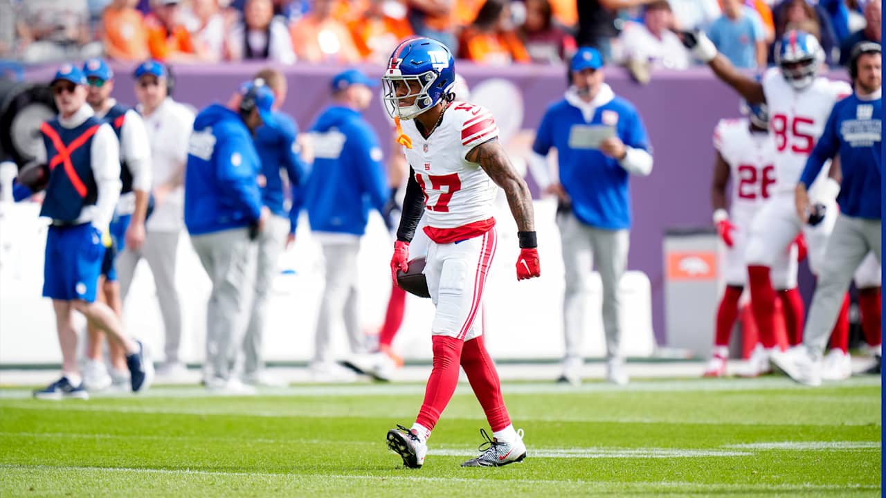 Jaxson Dart finds Wan'Dale Robinson for 17 yards | Giants vs. Broncos ...