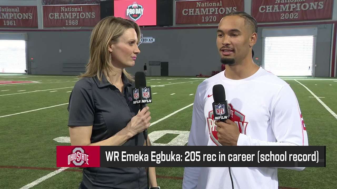 Emeka Egbuka recaps Ohio State Pro Day workout