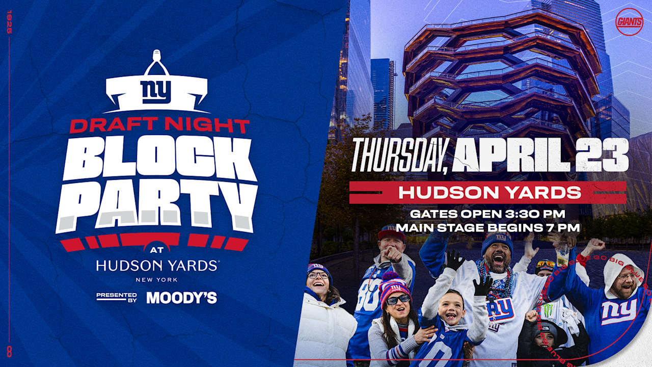 2026 Giants Draft Night Block Party presented by Moody’s to be held at ...