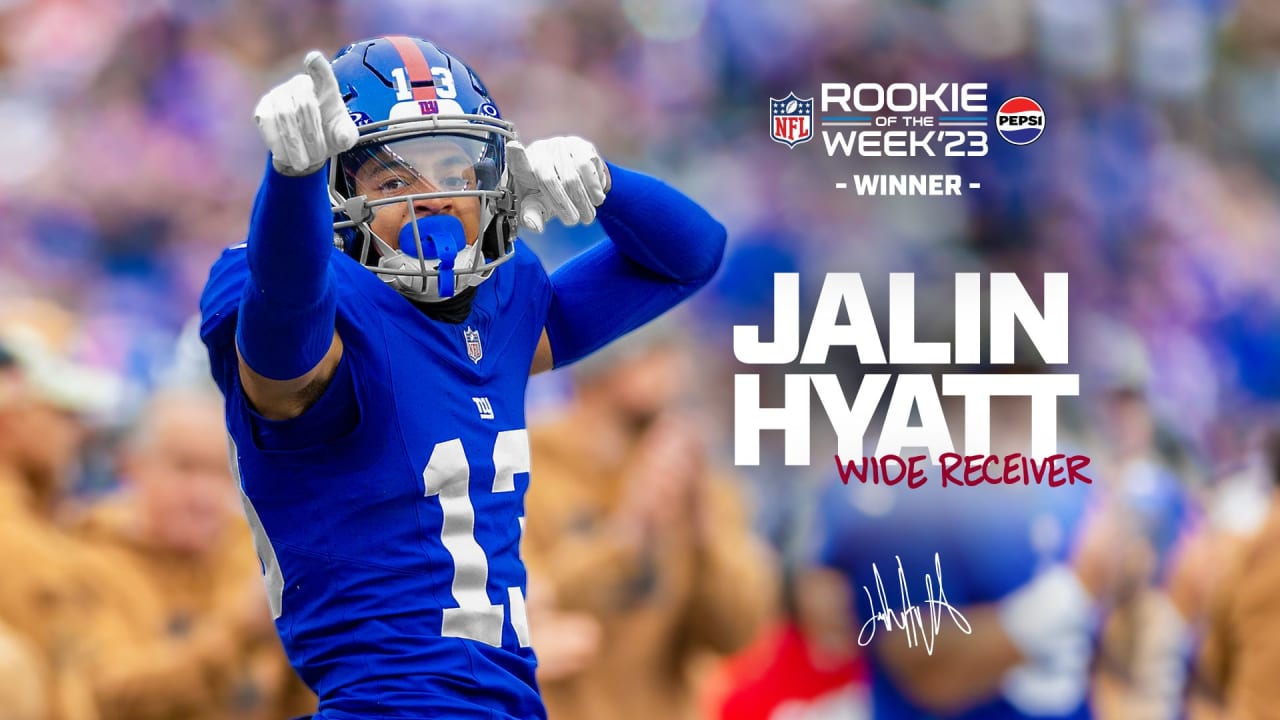 WR Jalin Hyatt voted Rookie of the Week
