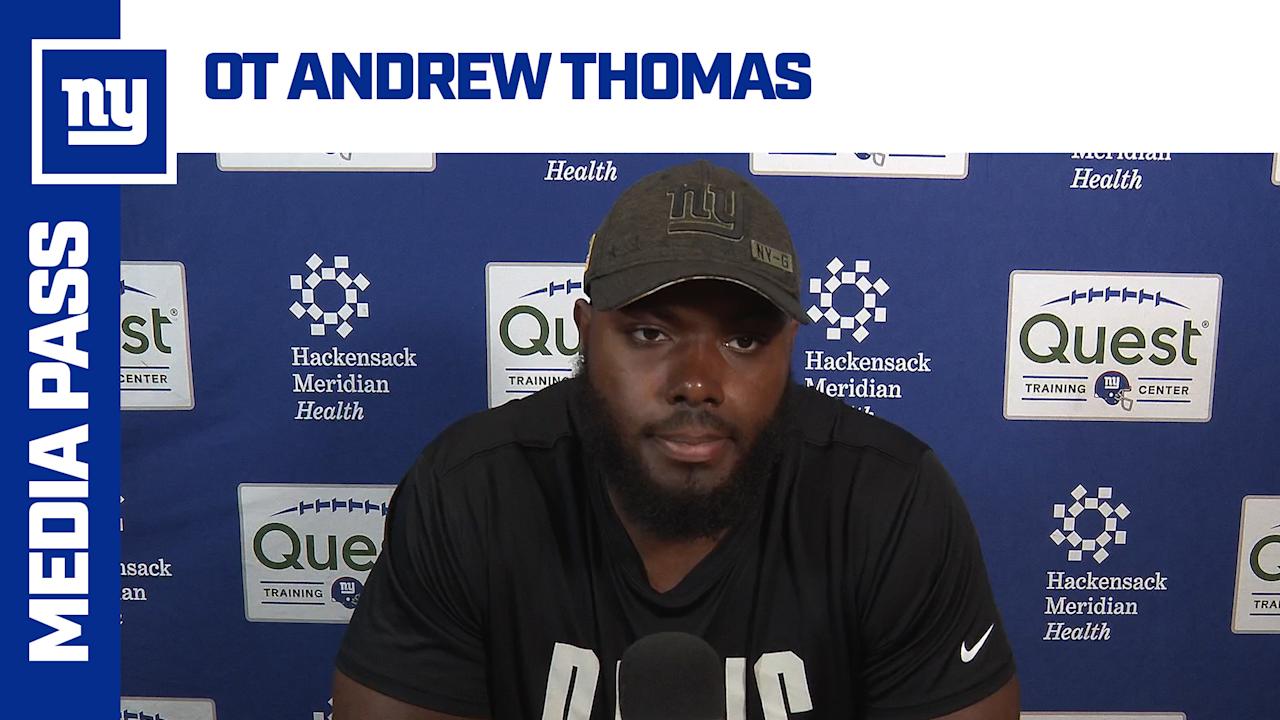 OT Andrew Thomas on turning page quickly to Dallas Cowboys