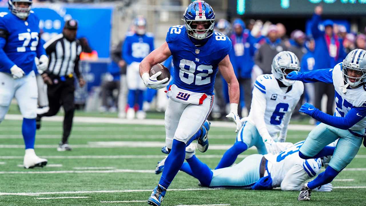 Jaxson Dart's shovel pass leads to 29-yard Daniel Bellinger TD | Giants ...