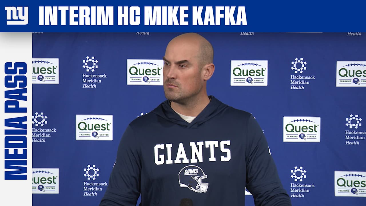 Interim HC Mike Kafka provides final updates before Giants vs. Raiders