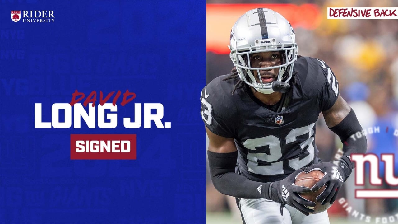 Giants sign veteran defensive back David Long Jr.