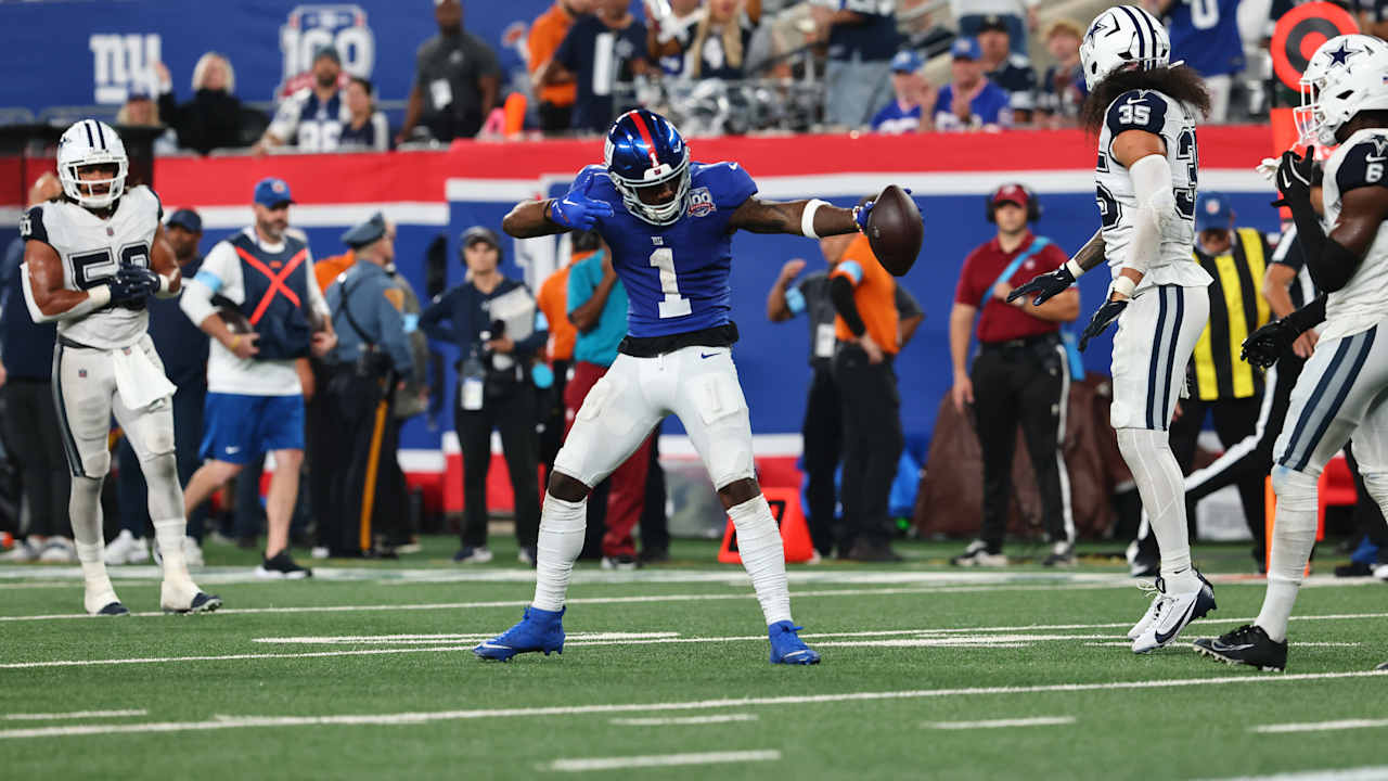 Malik Nabers picks up first down on 15-yard catch | Giants vs. Cowboys ...