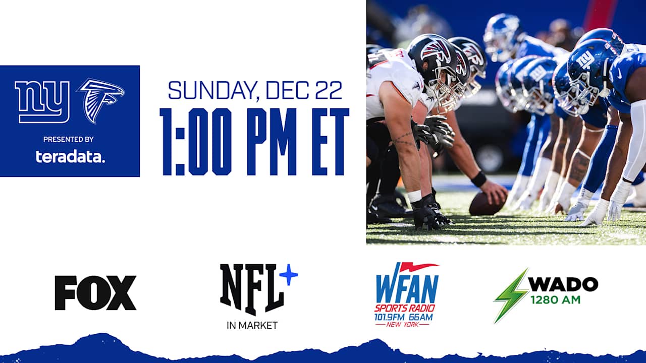 Giants vs. Falcons: How to Watch, Listen & Live Stream Week 16