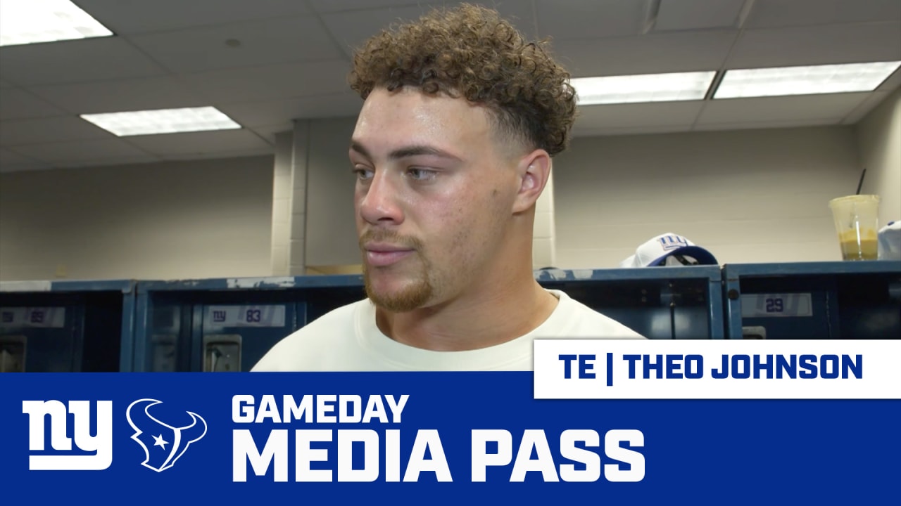 TE Theo Johnson: 'Just got to keep chipping away day by day'