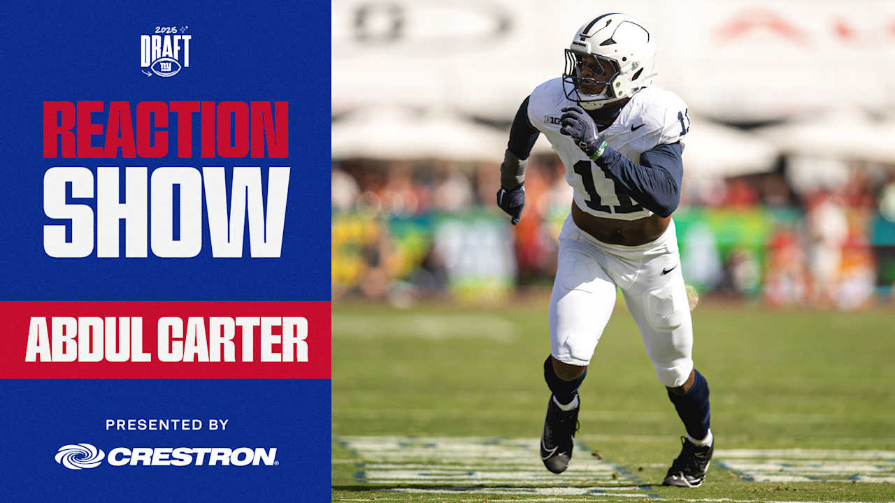 Giants Draft Reaction Show: Abdul Carter | Presented by Crestron