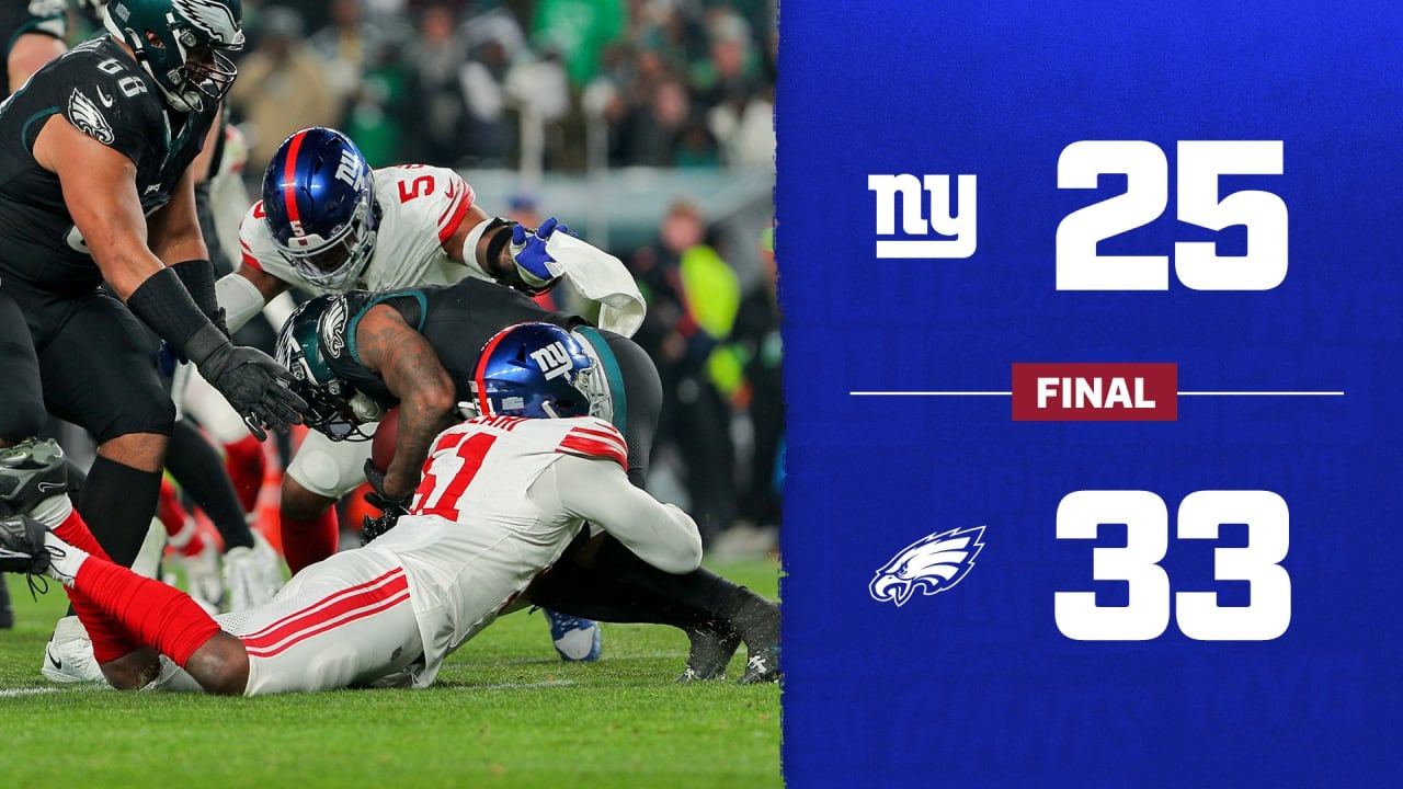 Instant Analysis: Giants fall to Eagles, 33-25