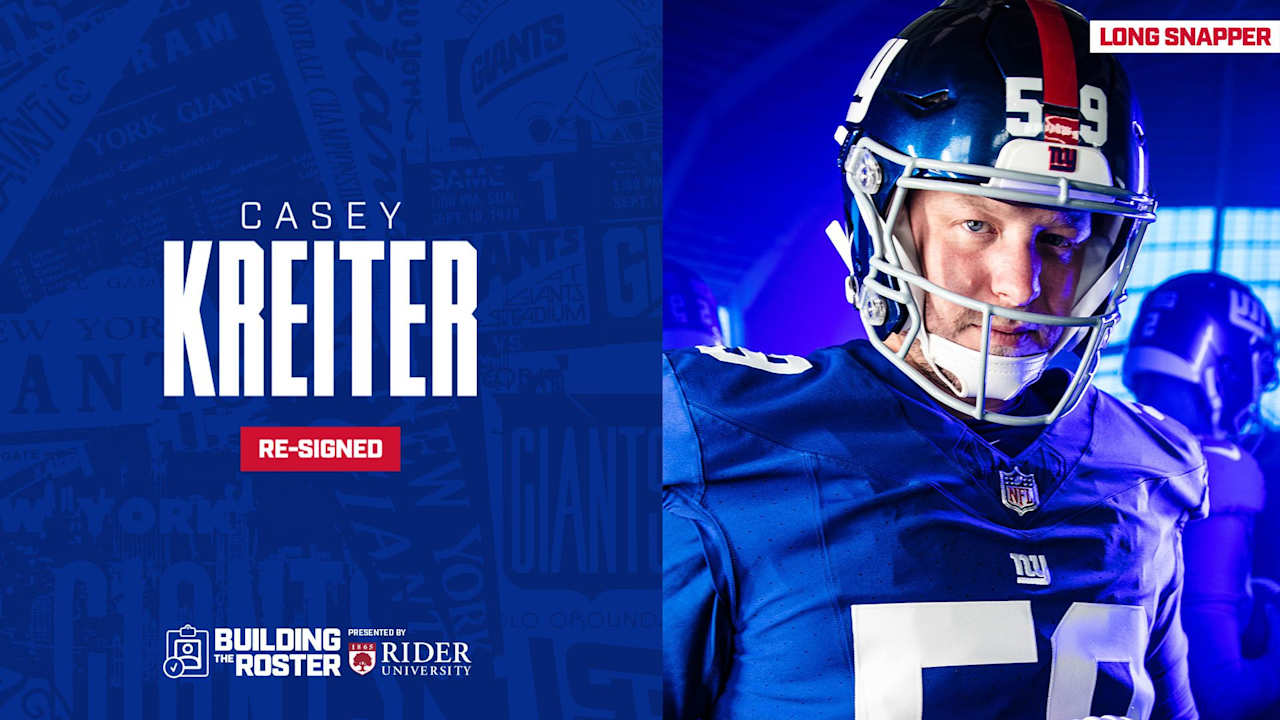 Giants re-sign long snapper, 2-time captain Casey Kreiter
