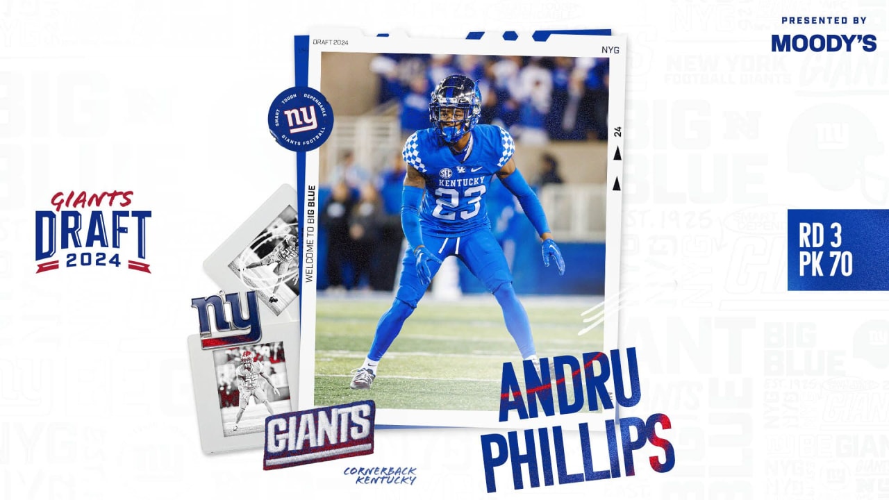 2024 NFL Draft: Cornerback Andru Phillips, Kentucky, Round 3, Pick 70