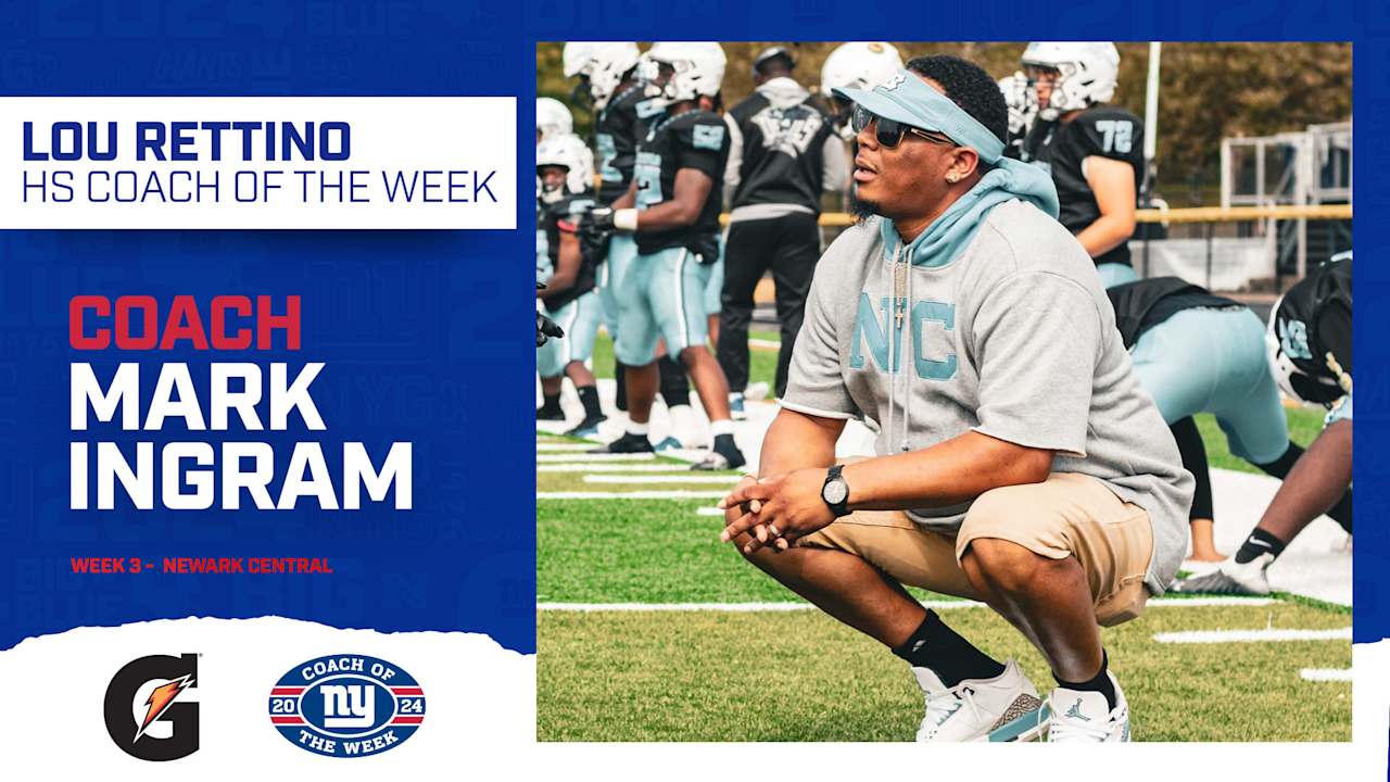 Giants Name Newark Central's Ingram Coach of the Week