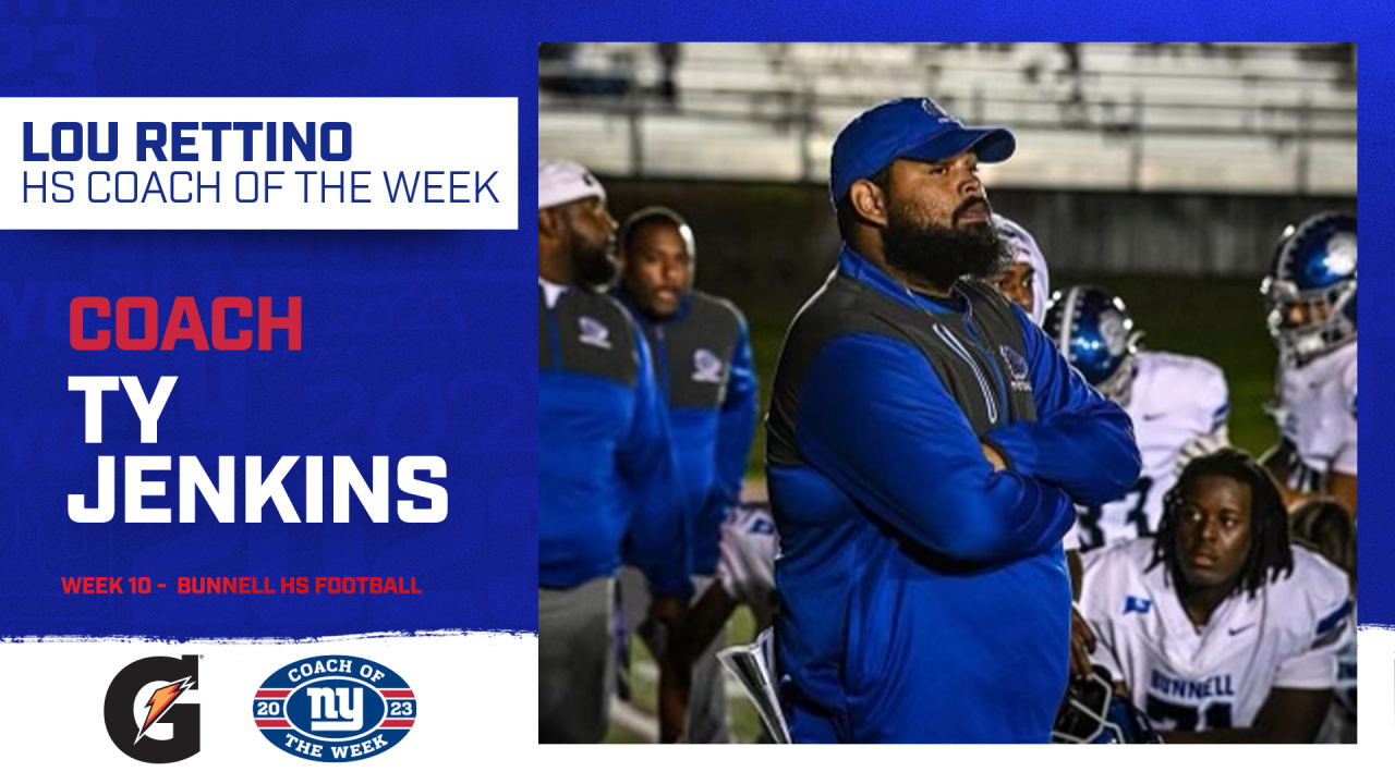 Giants Name Bunnell's Jenkins Coach of the Week