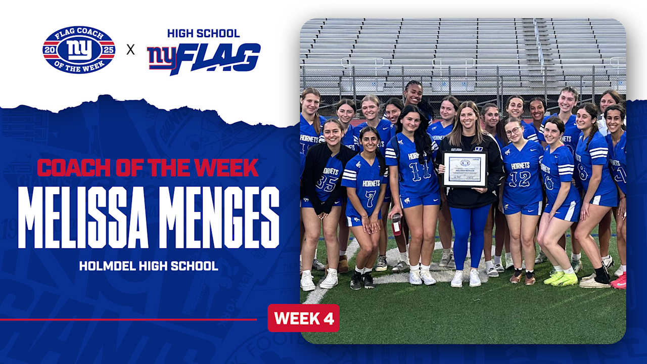 Giants name Holmdel's Melissa Menges Flag Football Coach of the Week