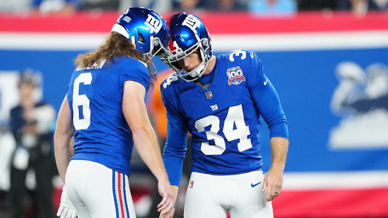 Greg Joseph makes third FG of game with 38-yarder | Giants vs. Cowboys ...