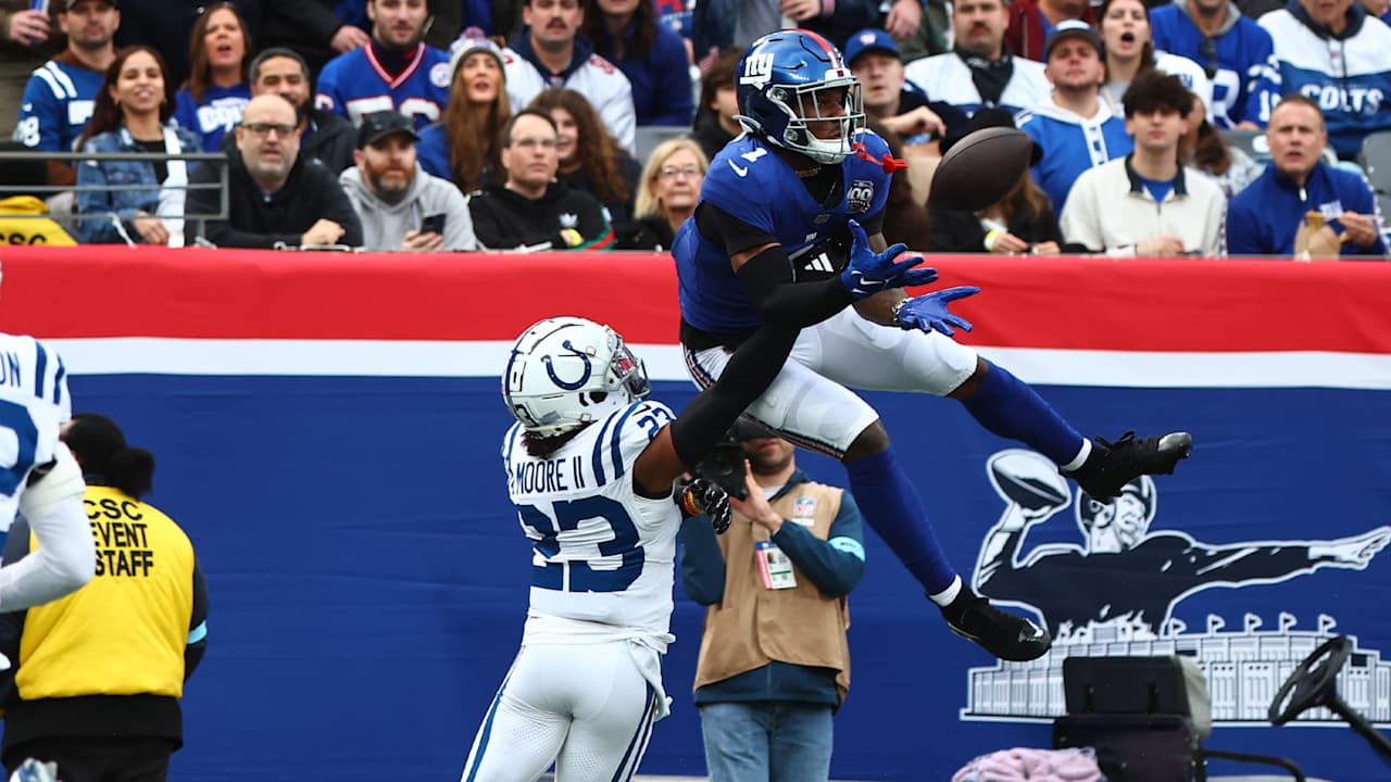 Malik Nabers records his 100th reception | Giants vs. Colts Highlights