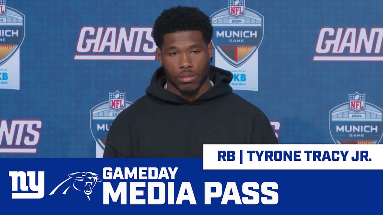RB Tyrone Tracy Jr. speaks after Giants vs. Panthers