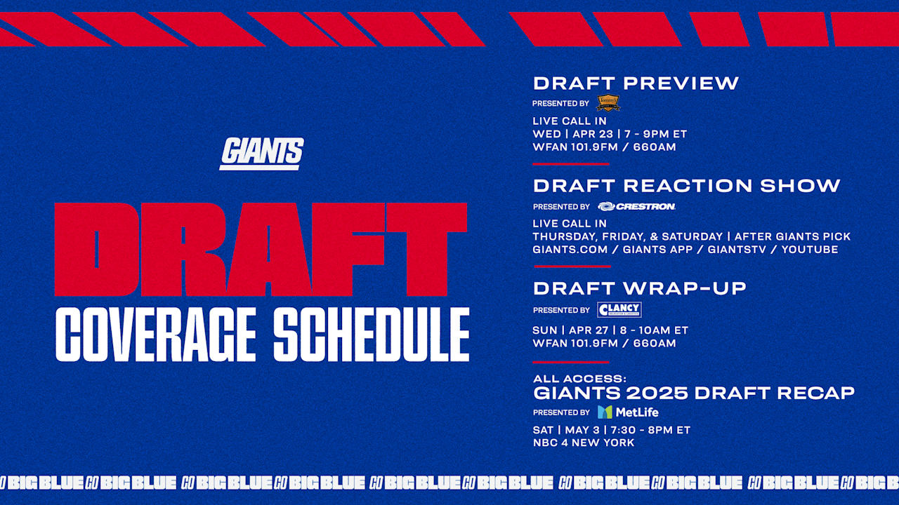 Giants announce expanded draft coverage on WFAN & NBC 4 New York
