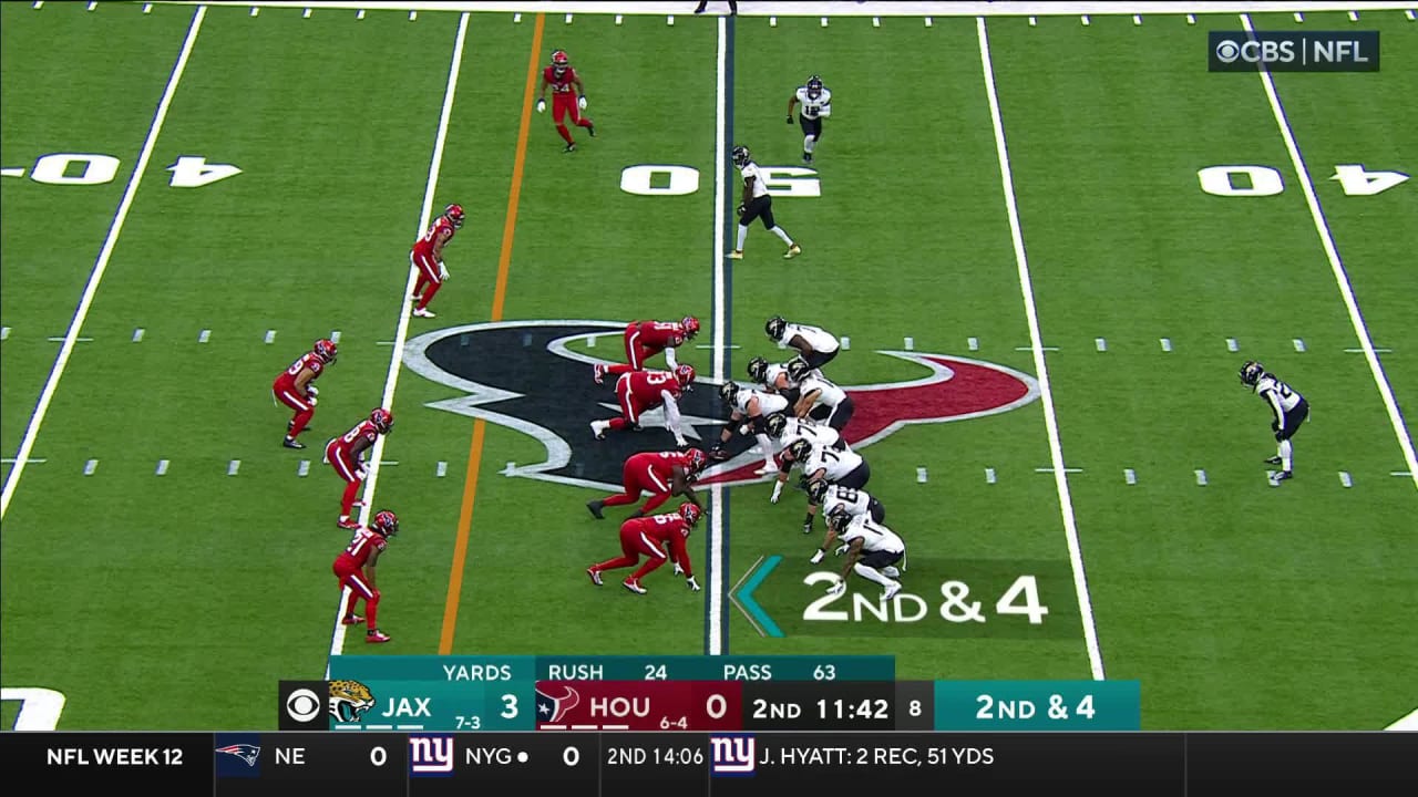 D'Ernest Johnson Turns on the Jets for 42-Yard Pickup to HOU 7-Yard Line