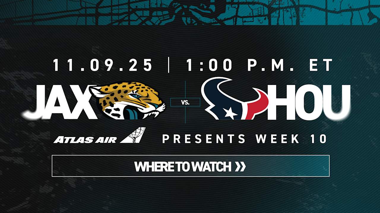 2025 NFL Season: Week 10, How to Watch Jacksonville Jaguars vs. Houston ...
