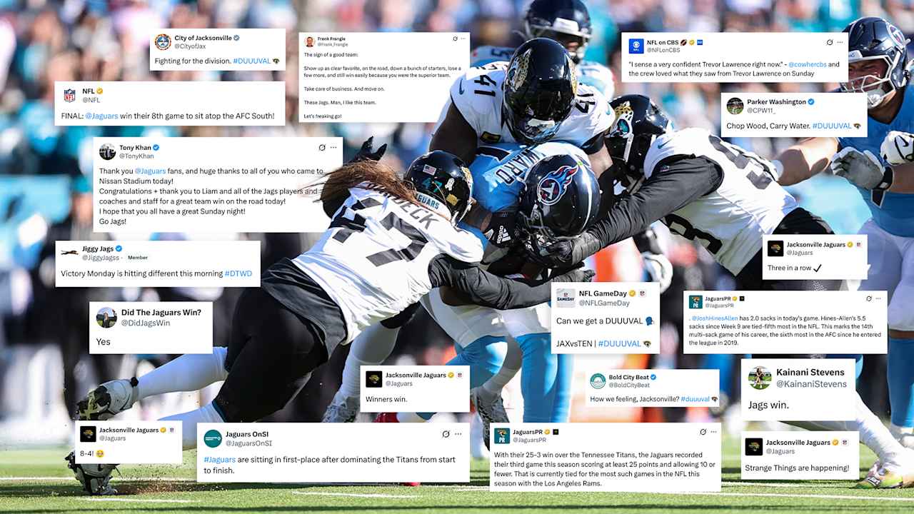Social Media Reacts to the Jaguars' Division Win over Titans: 2025 Week ...