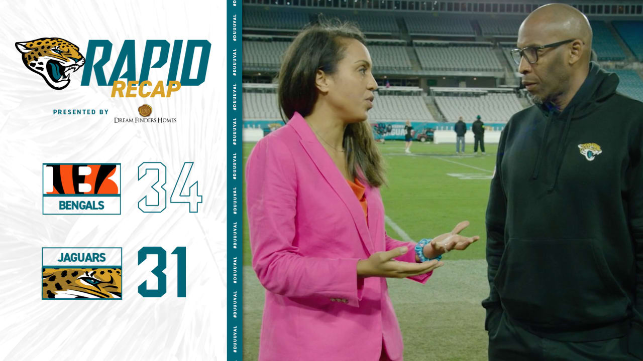 Jaguars Lose Heartbreaker in Overtime | Rapid Recap | Bengals (34) vs ...