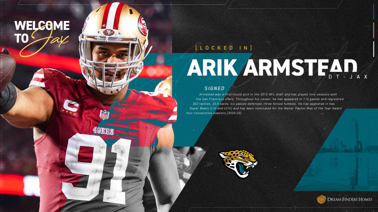 Defensive Lineman Arik Armstead Signs Deal with Jaguars