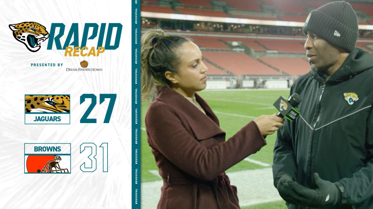 Jaguars' Errors Lead to Loss in Cleveland | Rapid Recap | Jaguars (27 ...