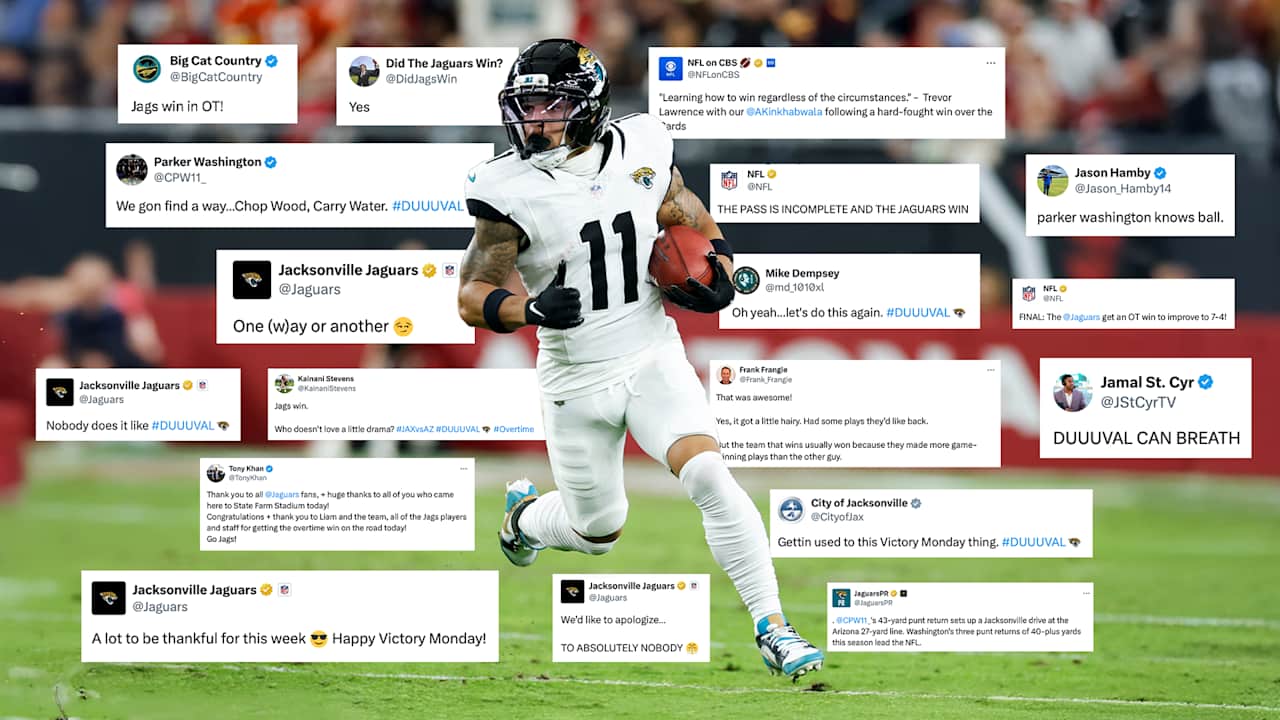 2025 Week 12 Victory Monday: Social Reactions to the Jaguars' Overtime ...