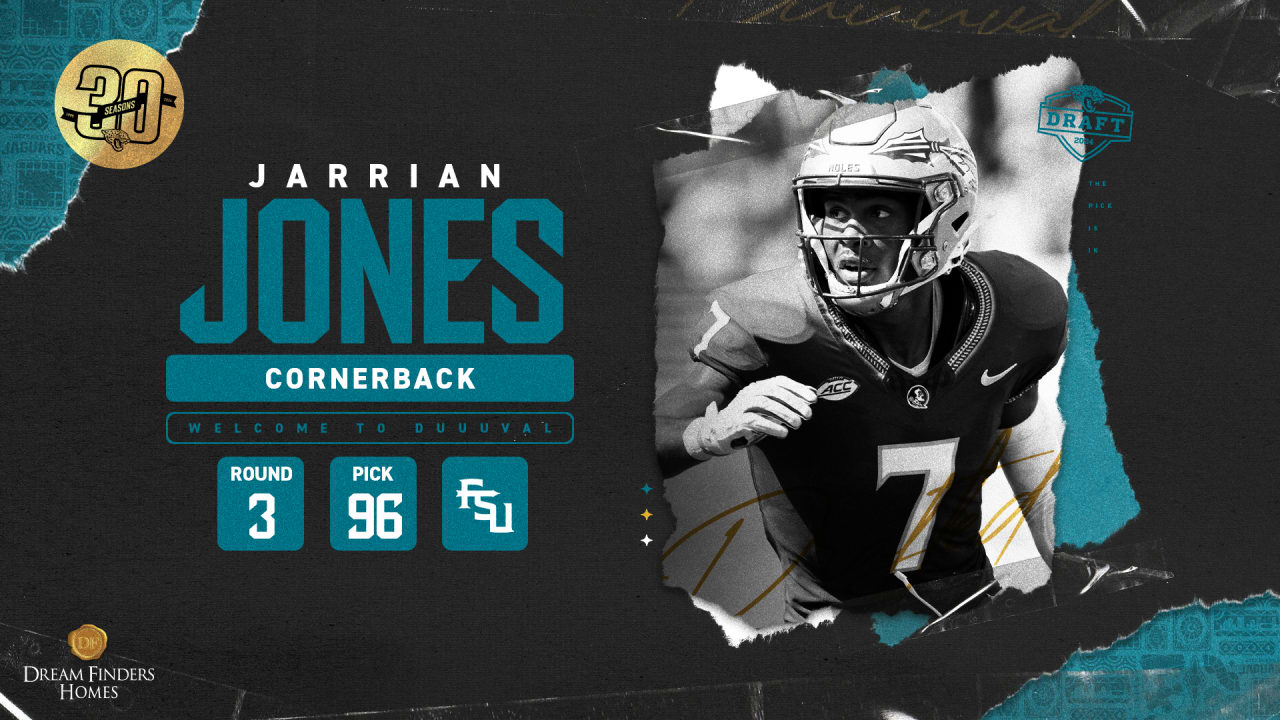 Jaguars Select CB Jarrian Jones 96th Overall in the 2024 NFL Draft