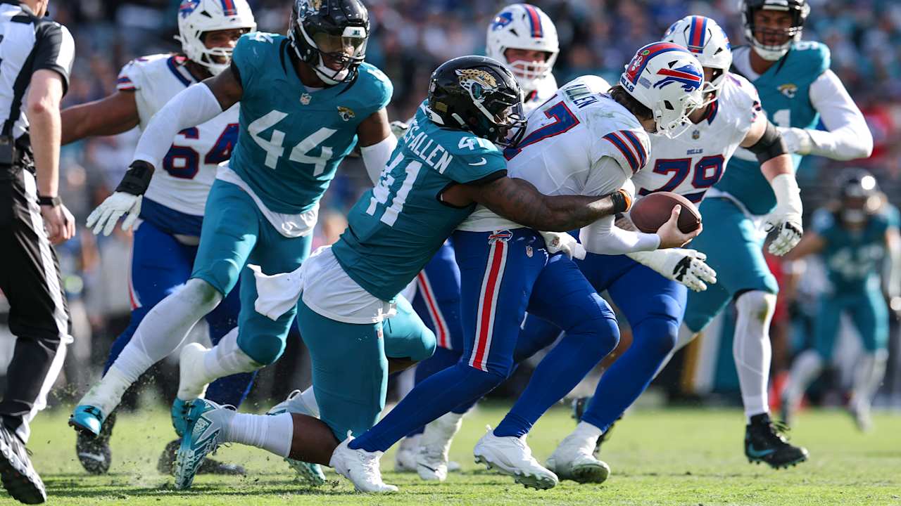 HIGHLIGHT | Hines-Allen Sack | Wild Card Bills vs. Jaguars - January ...