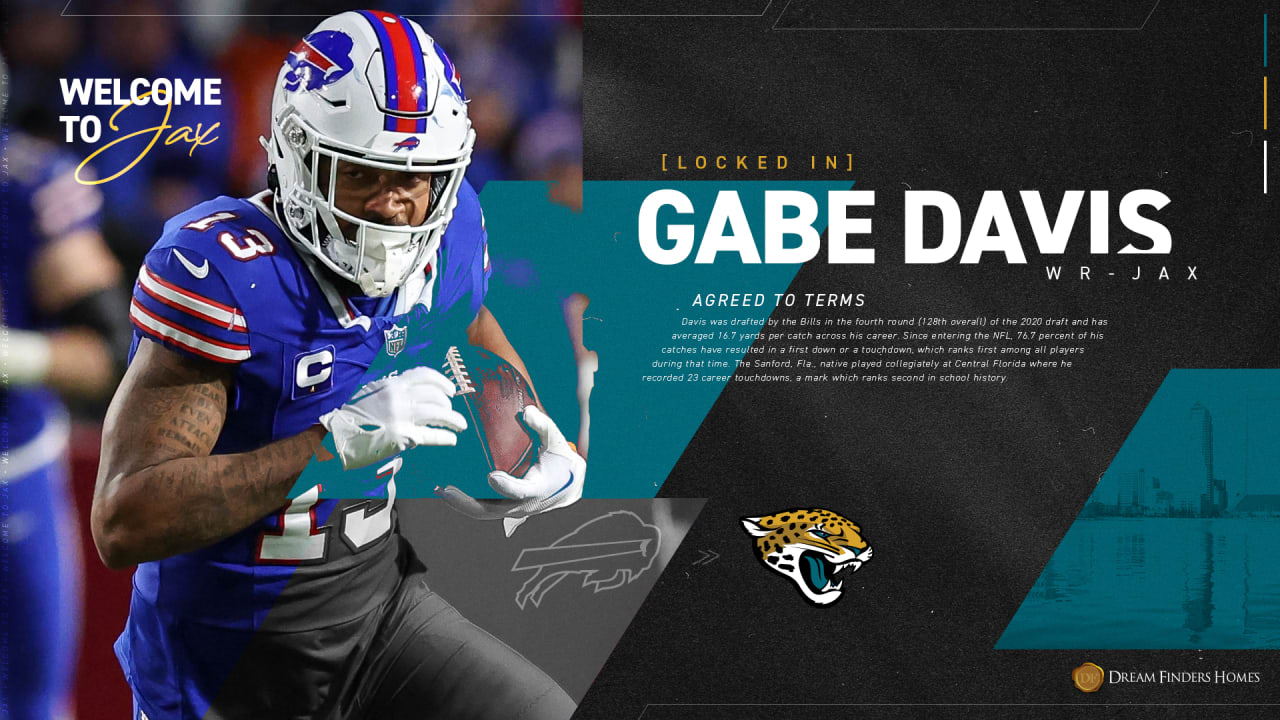 WR Gabe Davis Agreed to Terms with Jaguars