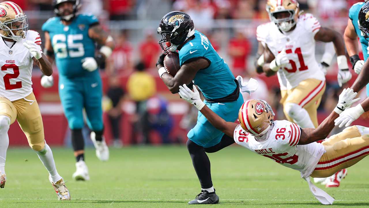 HIGHLIGHT | Travis Etienne Jr. 18-Yard Rush | Week 4 Jaguars vs. 49ers - September 28th, 2025 ...