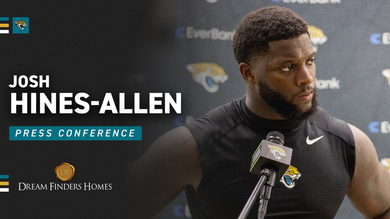 DE Josh Hines-Allen Speaks to the Media Following the First Day of ...