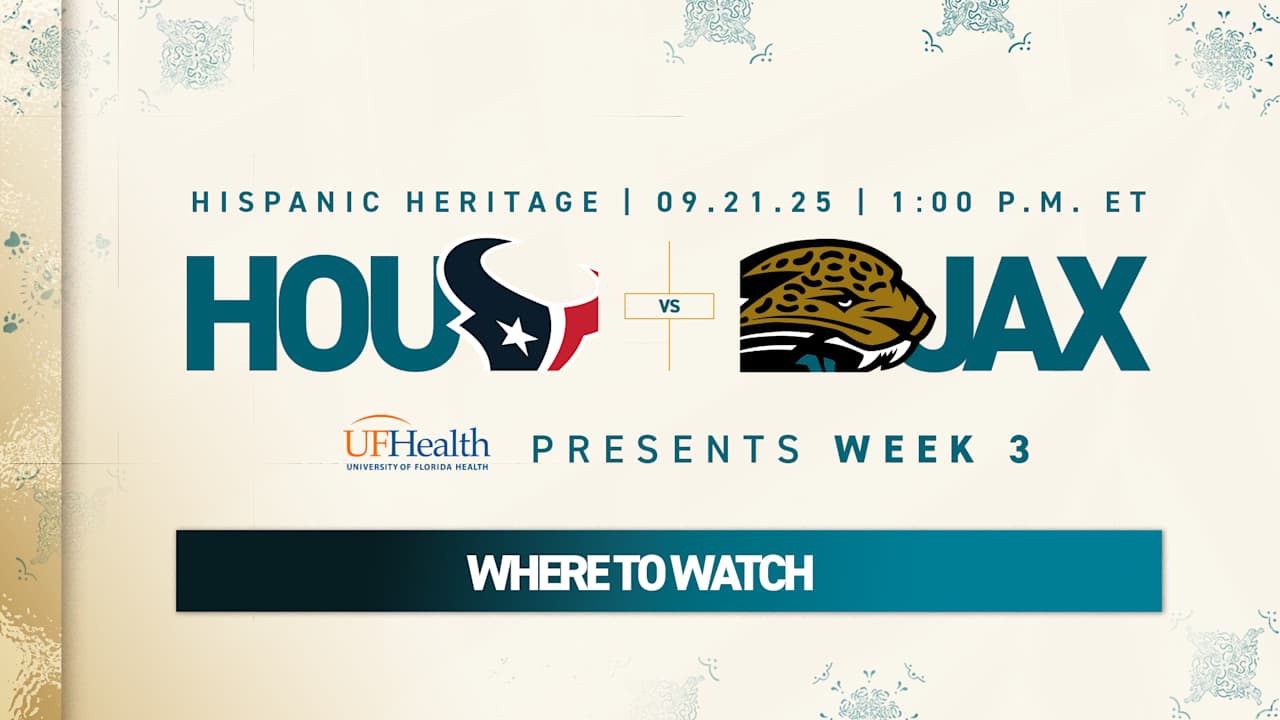 2025 NFL Season: Week 3, How to Watch Houston Texans vs. Jacksonville Jaguars