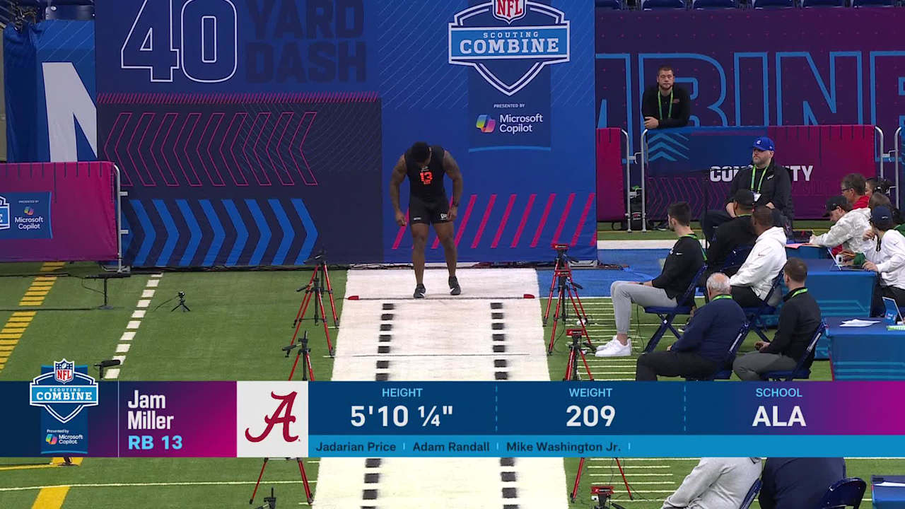 Alabama RB Jam Miller Runs 4.42-second 40-Yard Dash