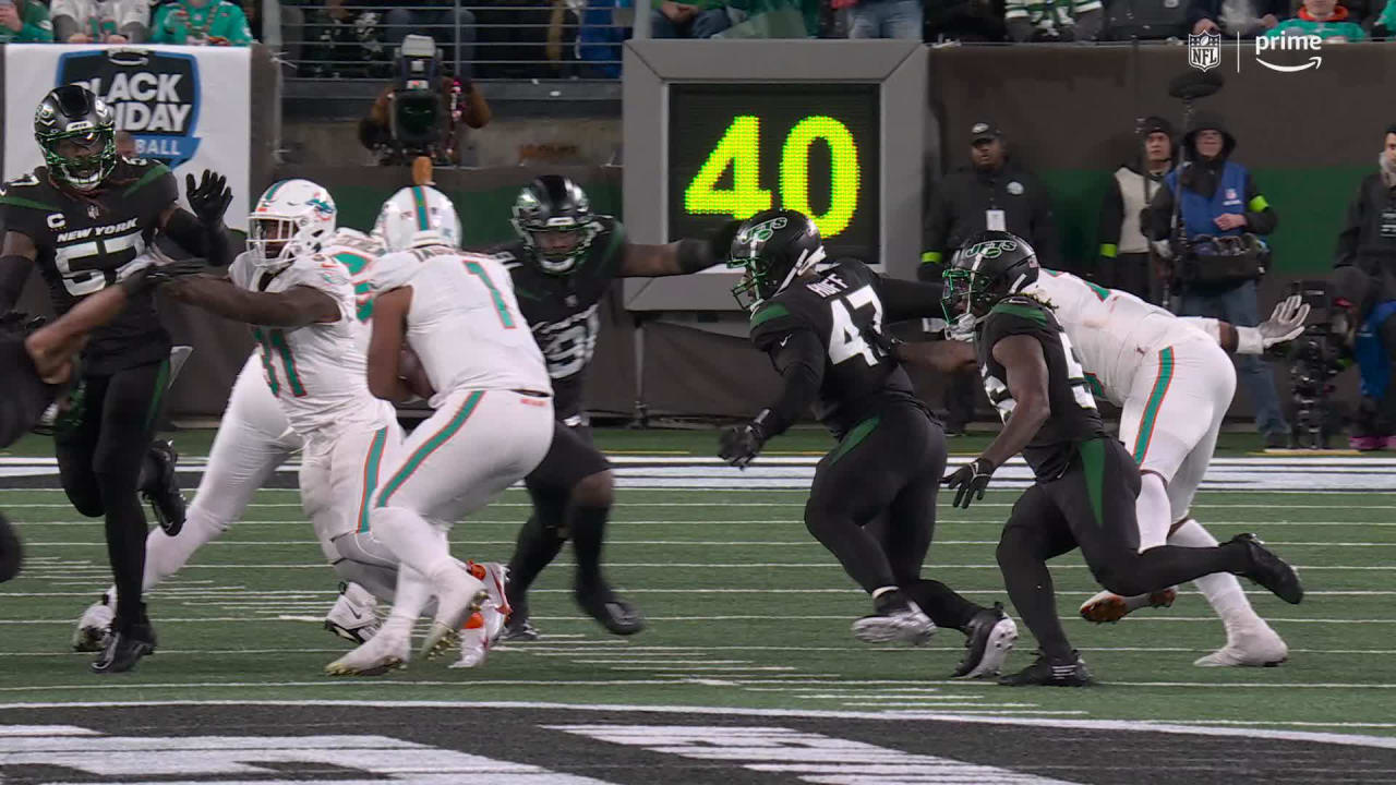 Highlight | Jermaine Johnson and Bryce Huff Combine for a Sack on Third ...