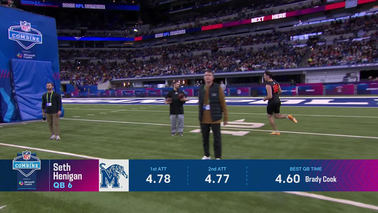 Memphis QB Seth Henigan Runs 4.76 40-yard Dash