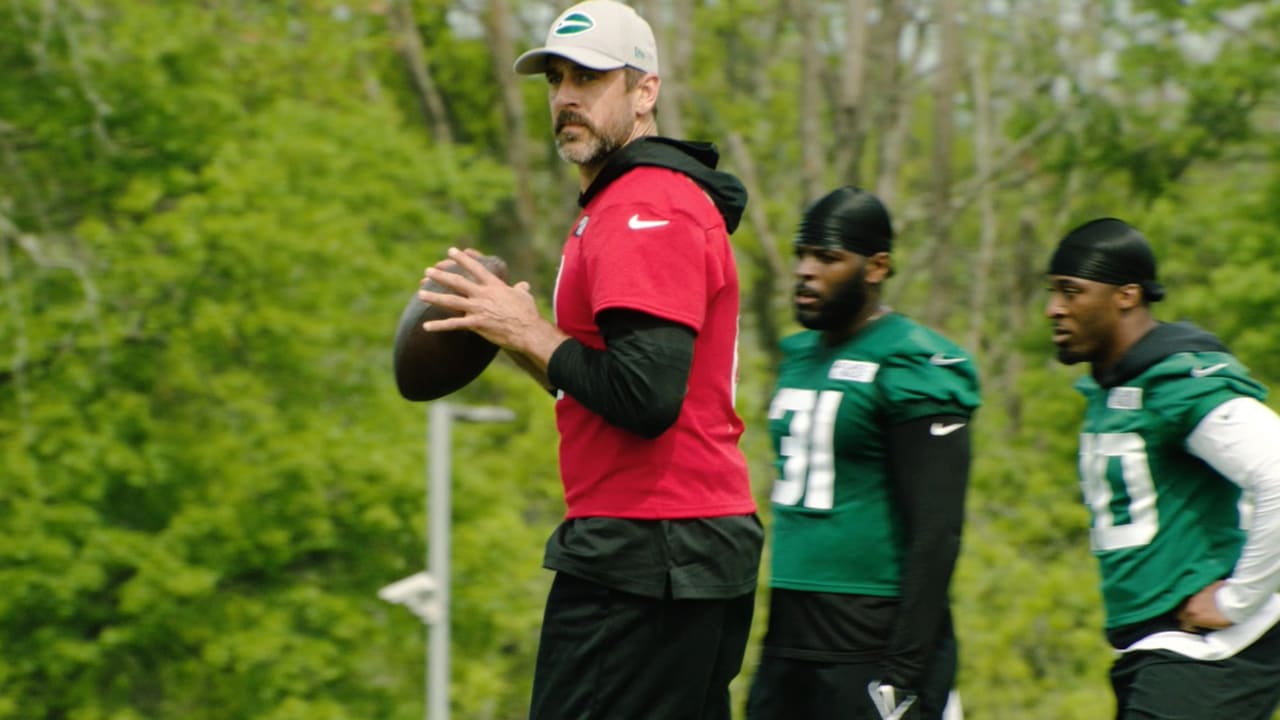 Aaron Rodgers, Jets Offense Red Zone Workout Highlights