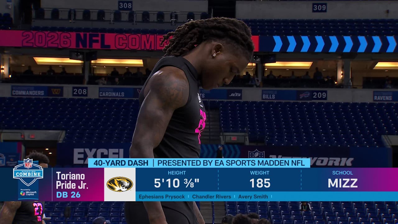 Missouri CB Toriano Pride Jr. Runs 4.32 40-Yard Dash