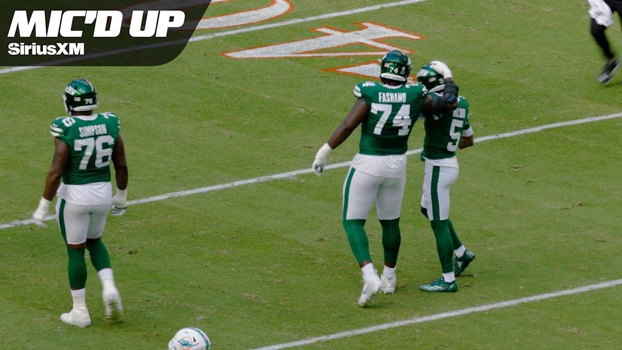 Olu Fashanu Mic'd Up in Jets vs. Dolphins