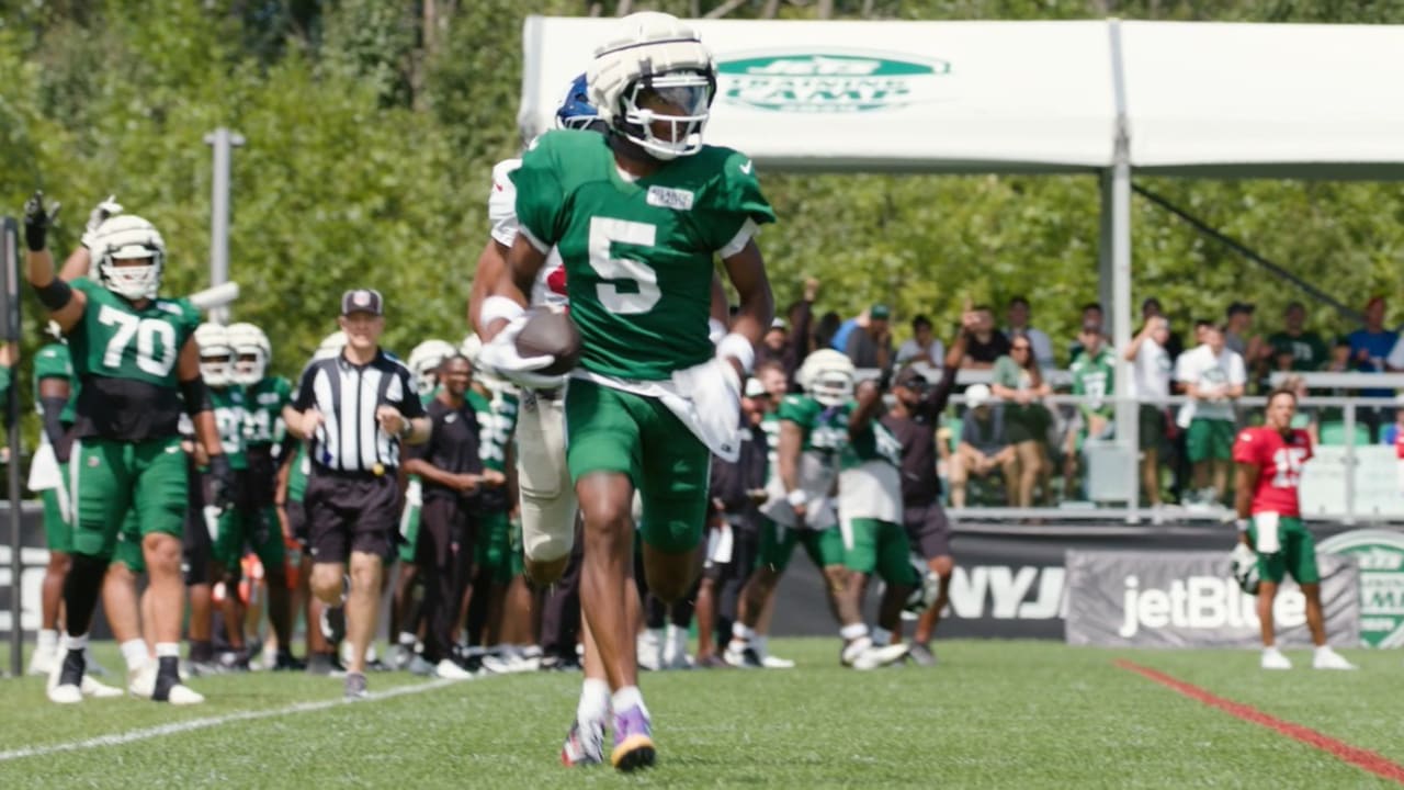 Jets-Giants Joint Practice Highlight | Garrett Wilson Breaks Free for a ...