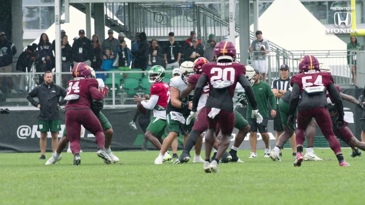 Jets-Commanders Practice Highlight | Tyrod Taylor to Tyler Conklin for ...