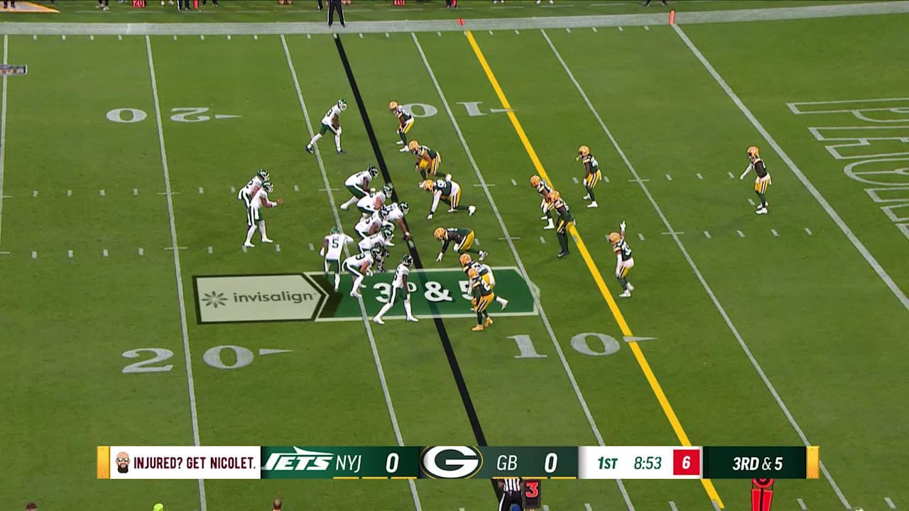 Jets-Packers Highlight | Justin Fields Races 13 Yards for a Touchdown