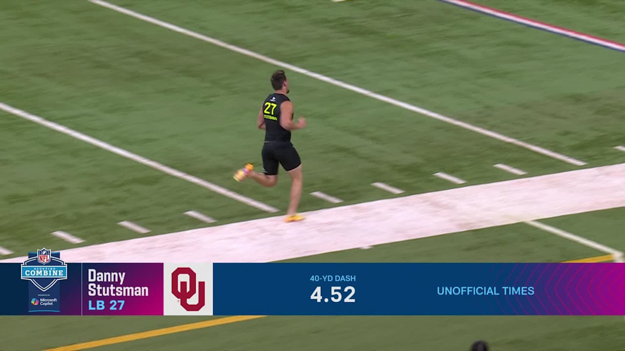 Oklahoma LB Danny Stutsman Runs 4.52 40-yard Dash