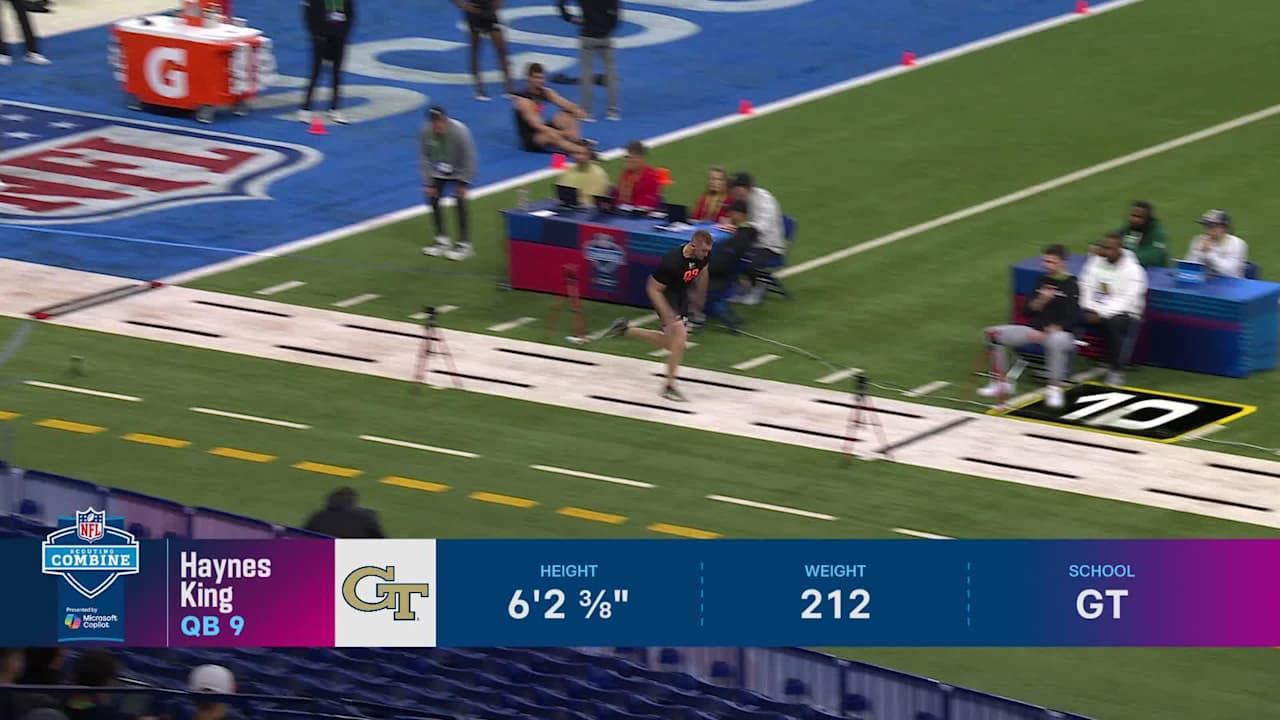Georgia Tech QB Haynes King Runs 4.46-Second 40-Yard Dash