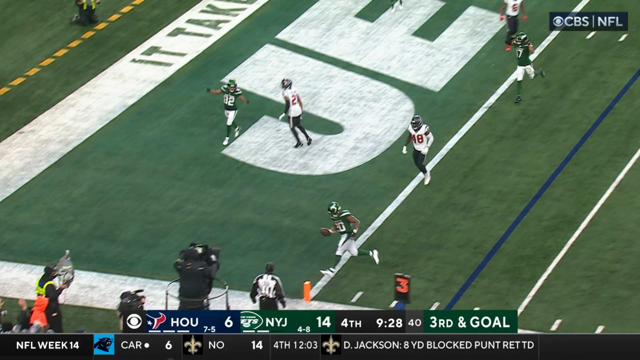 Highlight | Zach Wilson 3-Yard TD Pass to Breece Hall