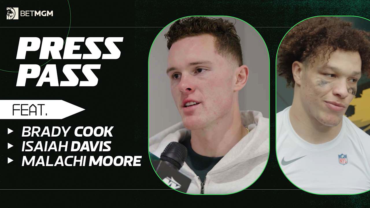 Brady Cook, Isaiah Davis & Malachi Moore Postgame Interviews | Jets at ...