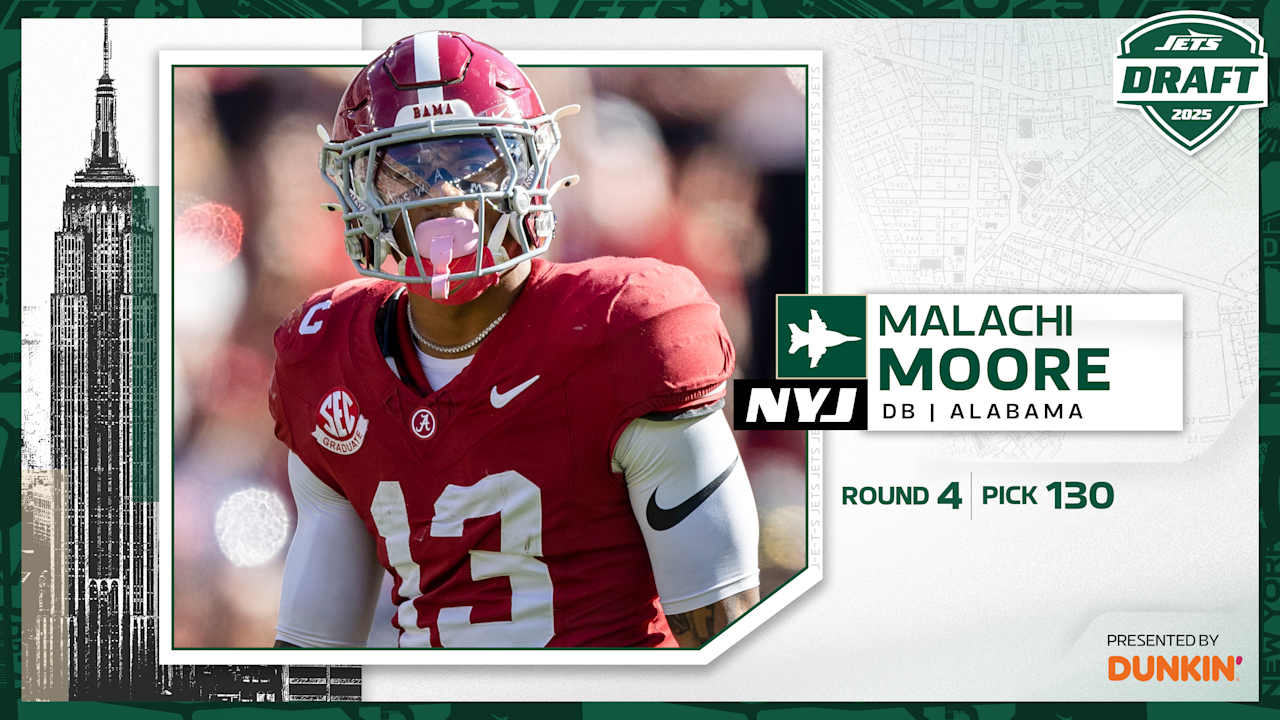 2025 NFL Draft: DB Malachi Moore Alabama, Round 4, Pick 130